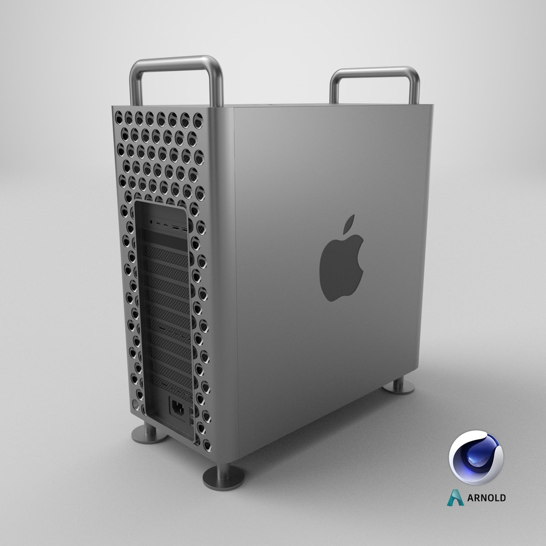 Detailed Mac Pro Tower 3D Model - TurboSquid 2196503