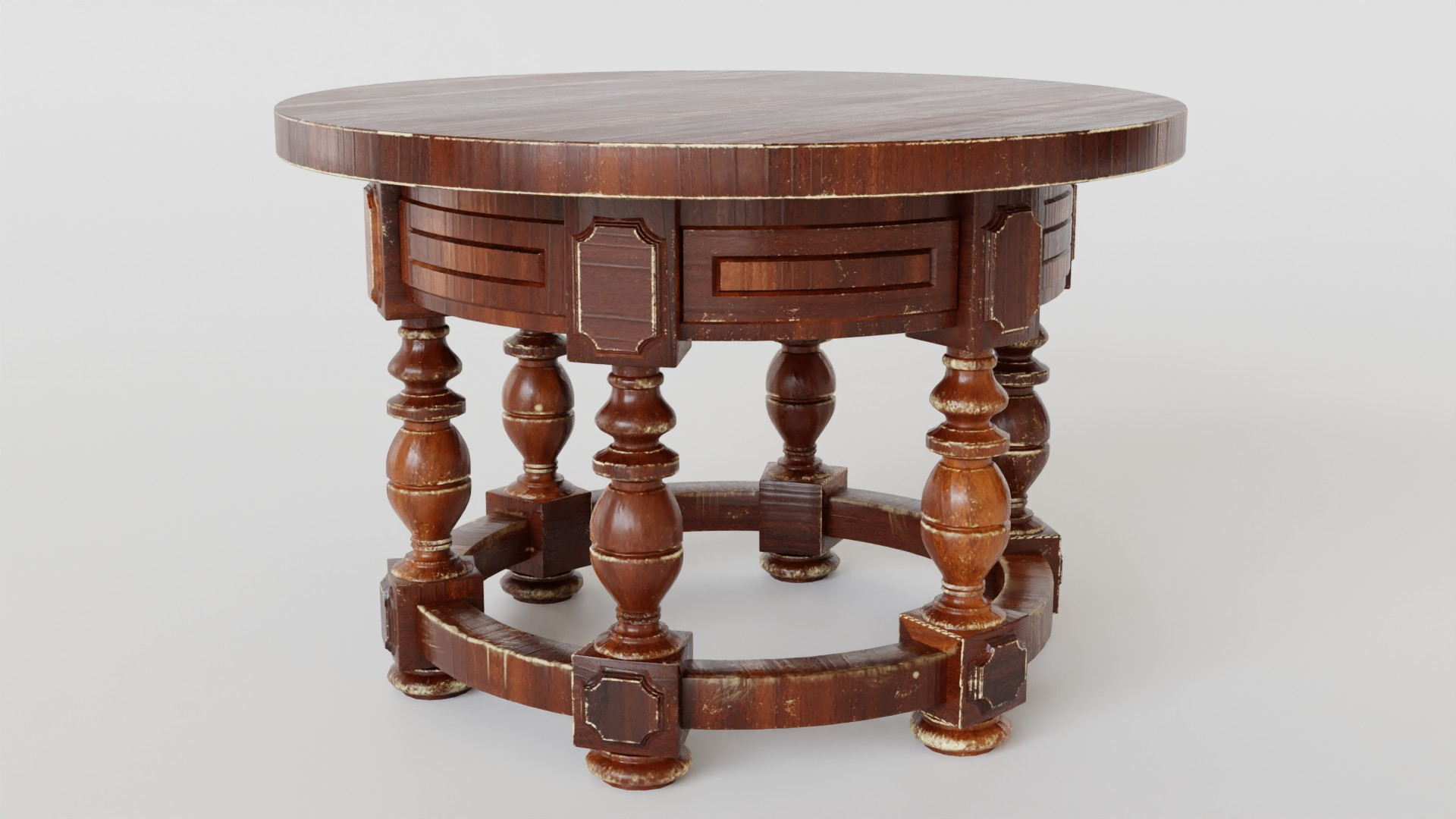 A Worn Massive Table Model - TurboSquid 1940380