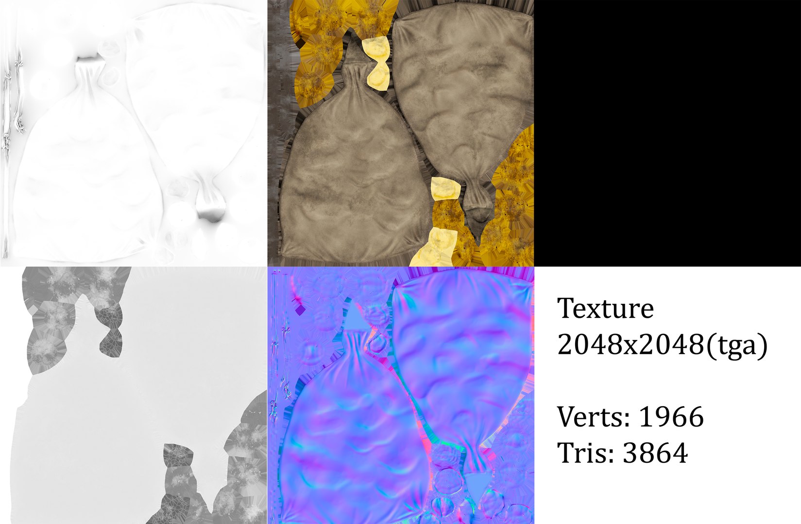 Sack pack 3D model - TurboSquid 1606898
