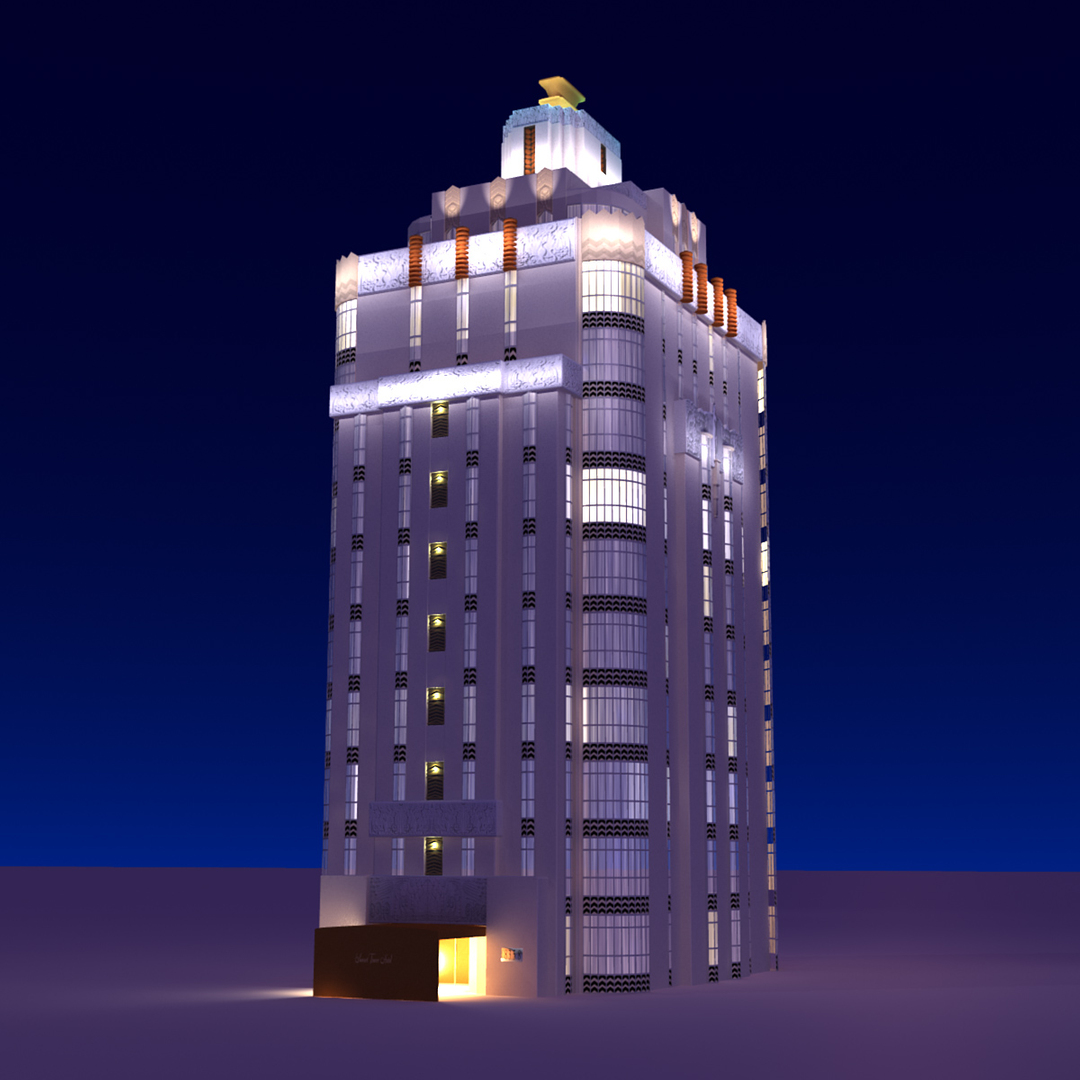 3d Historic Sunset Tower Day
