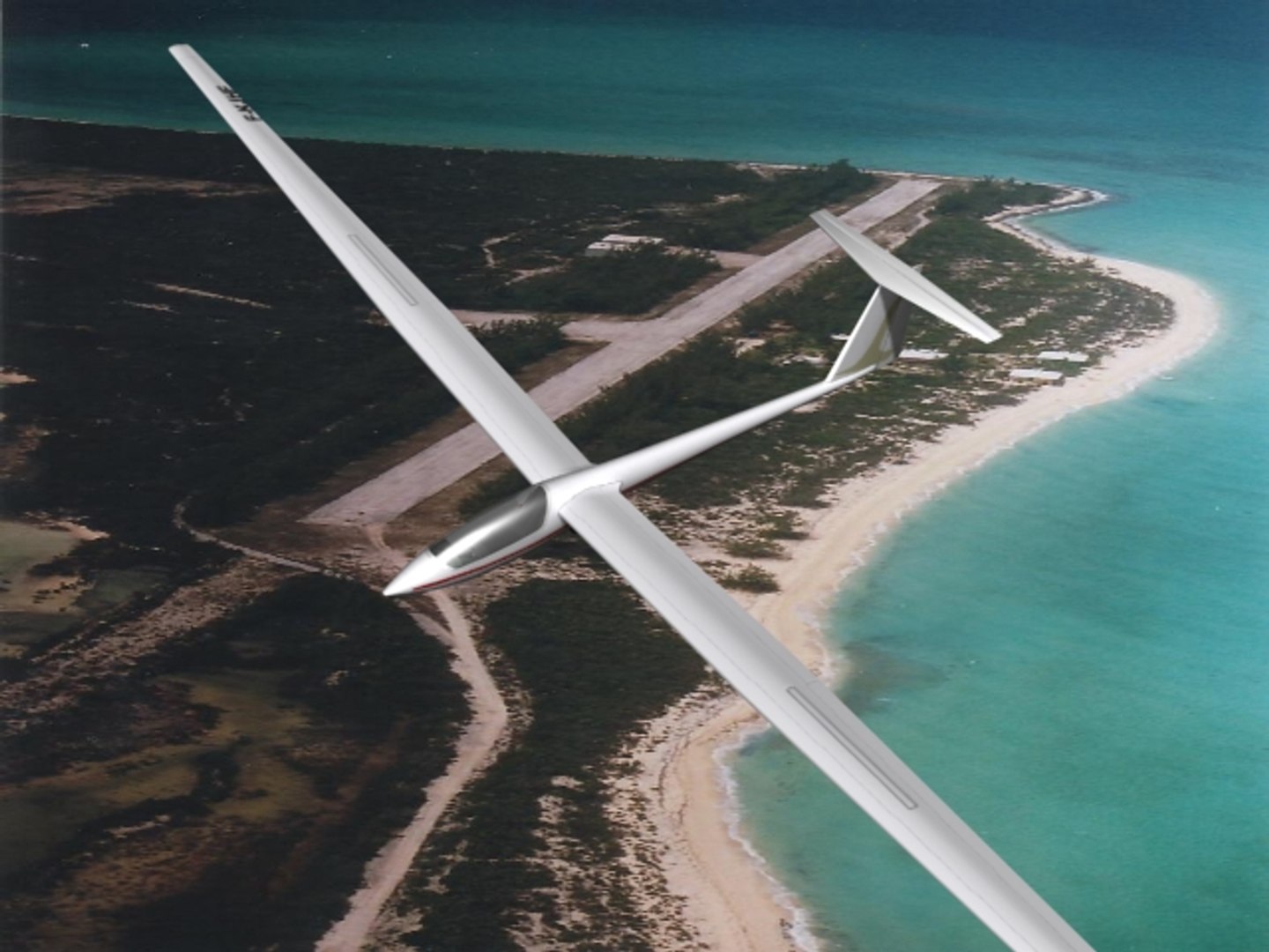 3d asw 22 sailplane model