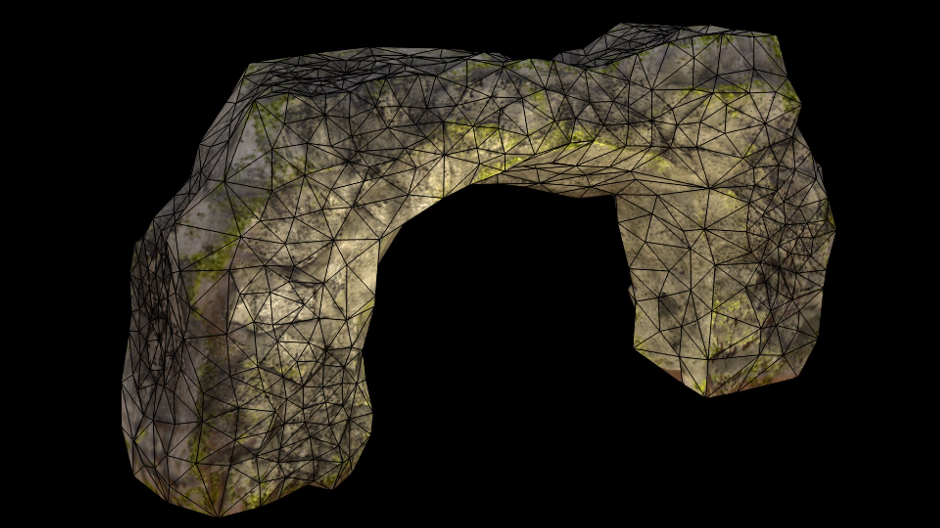 3ds rocky arch asset