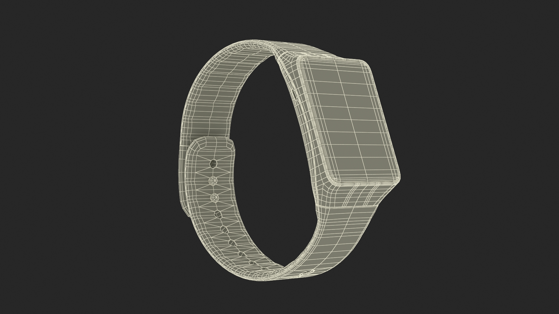 3D Smartwatch Samsung With Rectangular Face And Silicone Strap ...