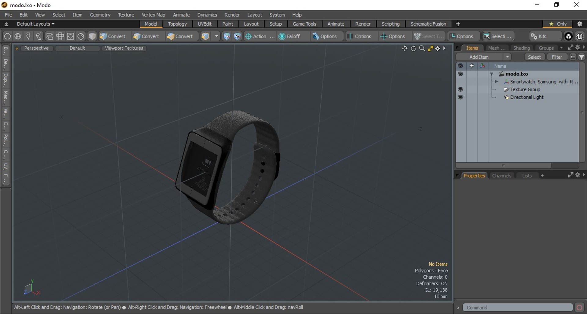 3D Smartwatch Samsung With Rectangular Face And Silicone Strap ...