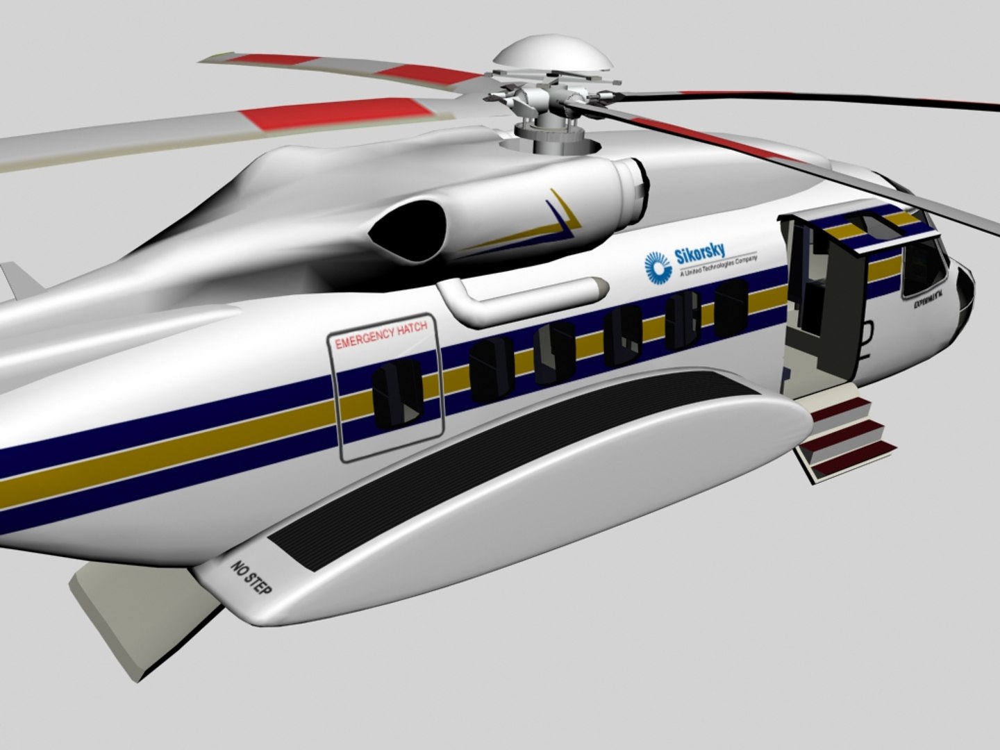 S-92 Helibus Helicopter Sikorsky 3d Model