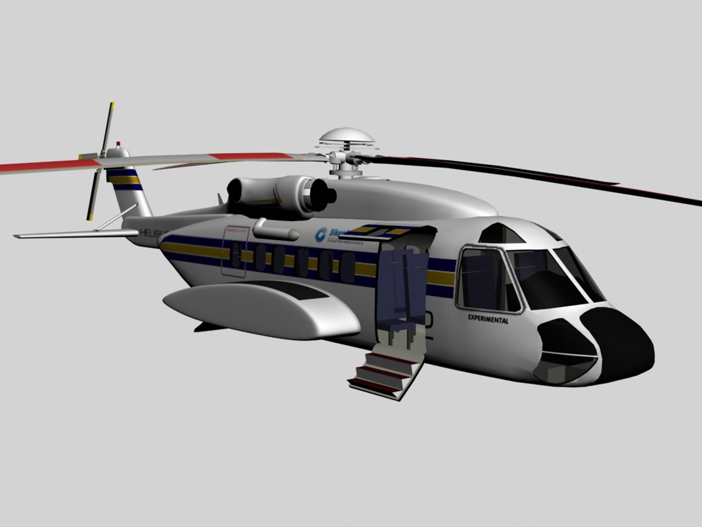 S-92 Helibus Helicopter Sikorsky 3d Model