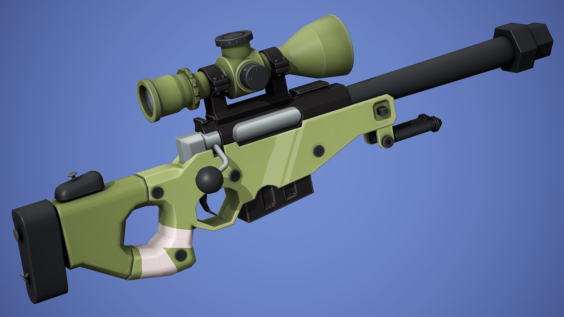 Stylized AWP Sniper Rifle v2 Low Poly 3D model - TurboSquid 1905287