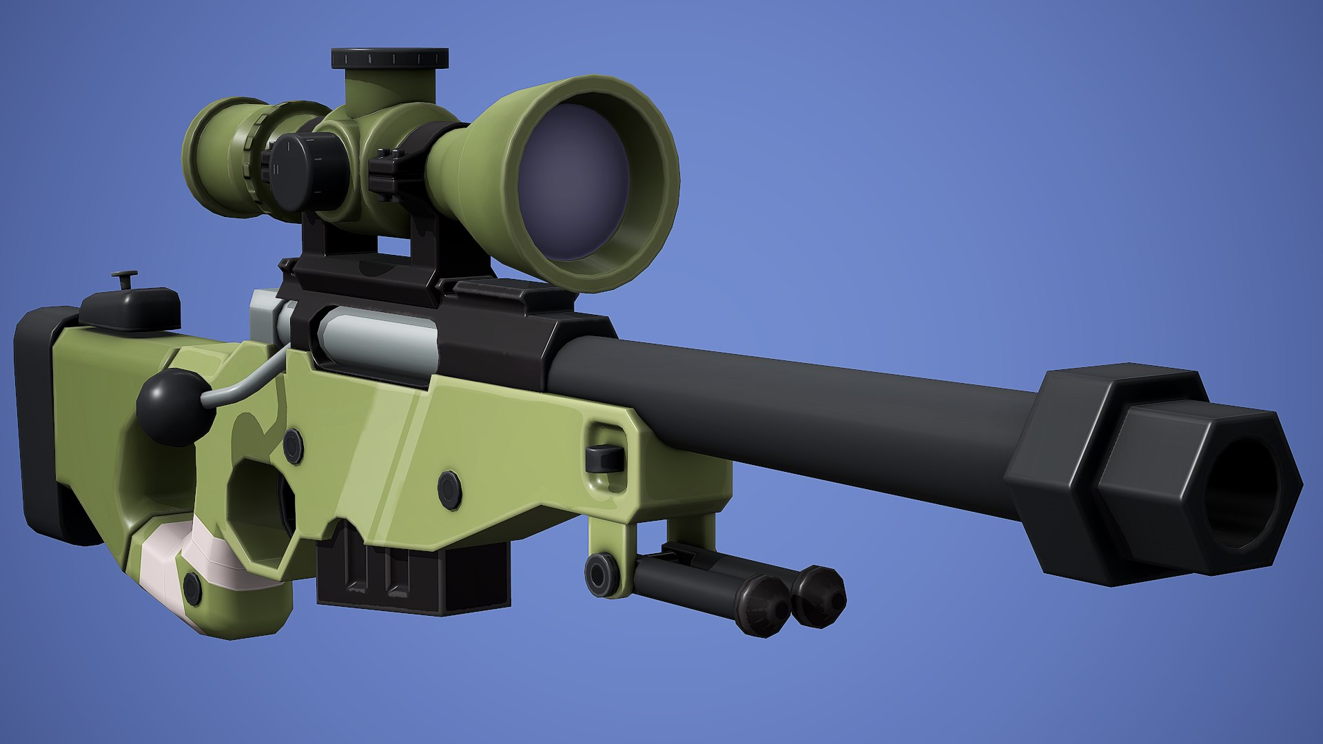 Stylized AWP Sniper Rifle v2 Low Poly 3D model - TurboSquid 1905287