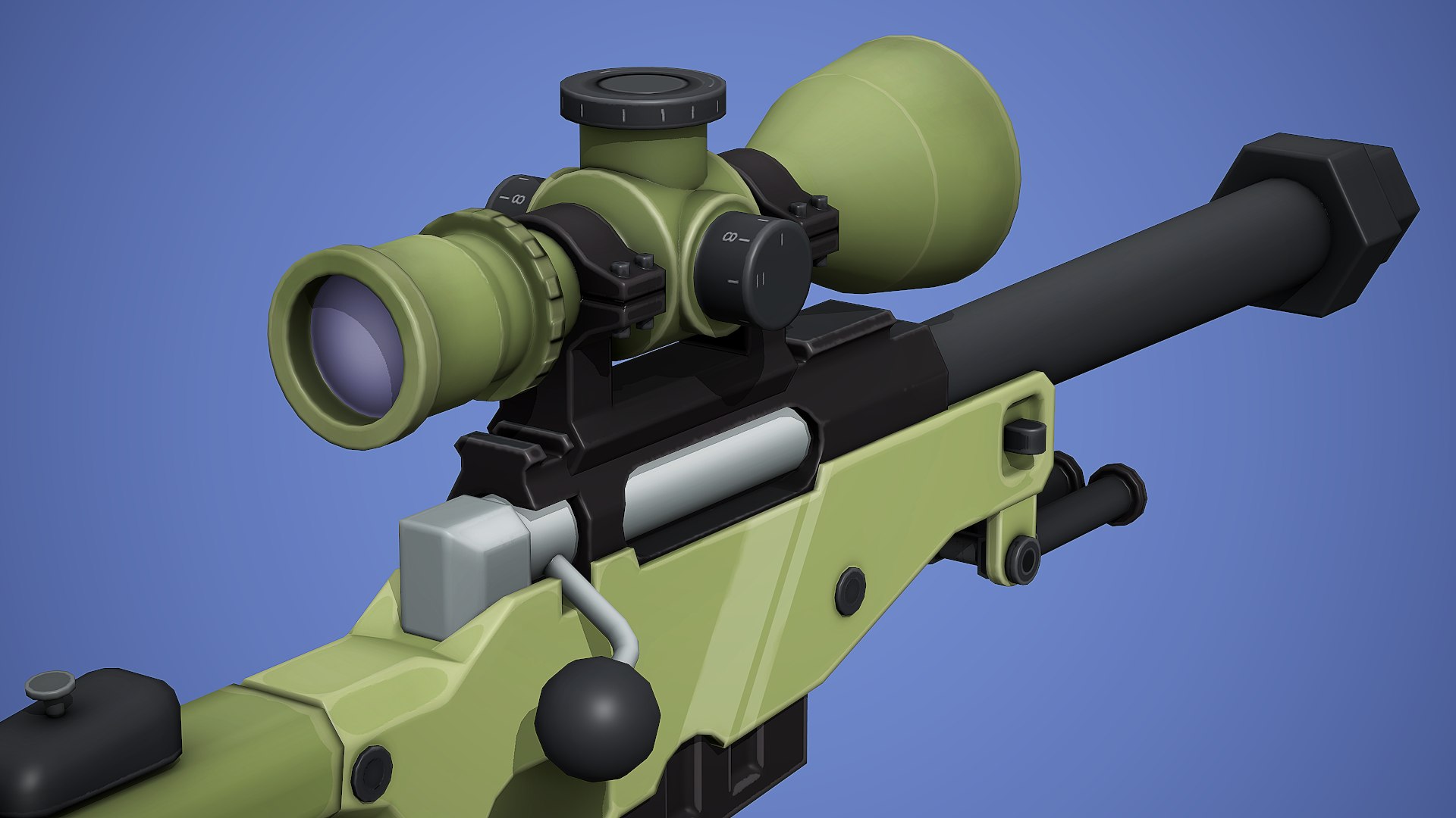 Stylized AWP Sniper Rifle v2 Low Poly 3D model - TurboSquid 1905287