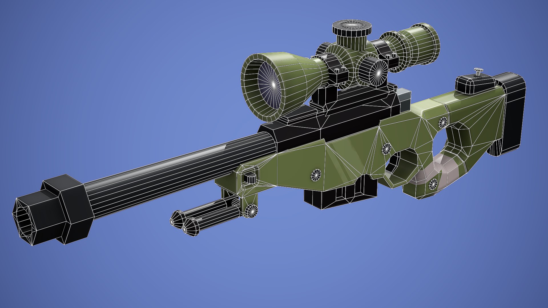 Stylized AWP Sniper Rifle v2 Low Poly 3D model - TurboSquid 1905287