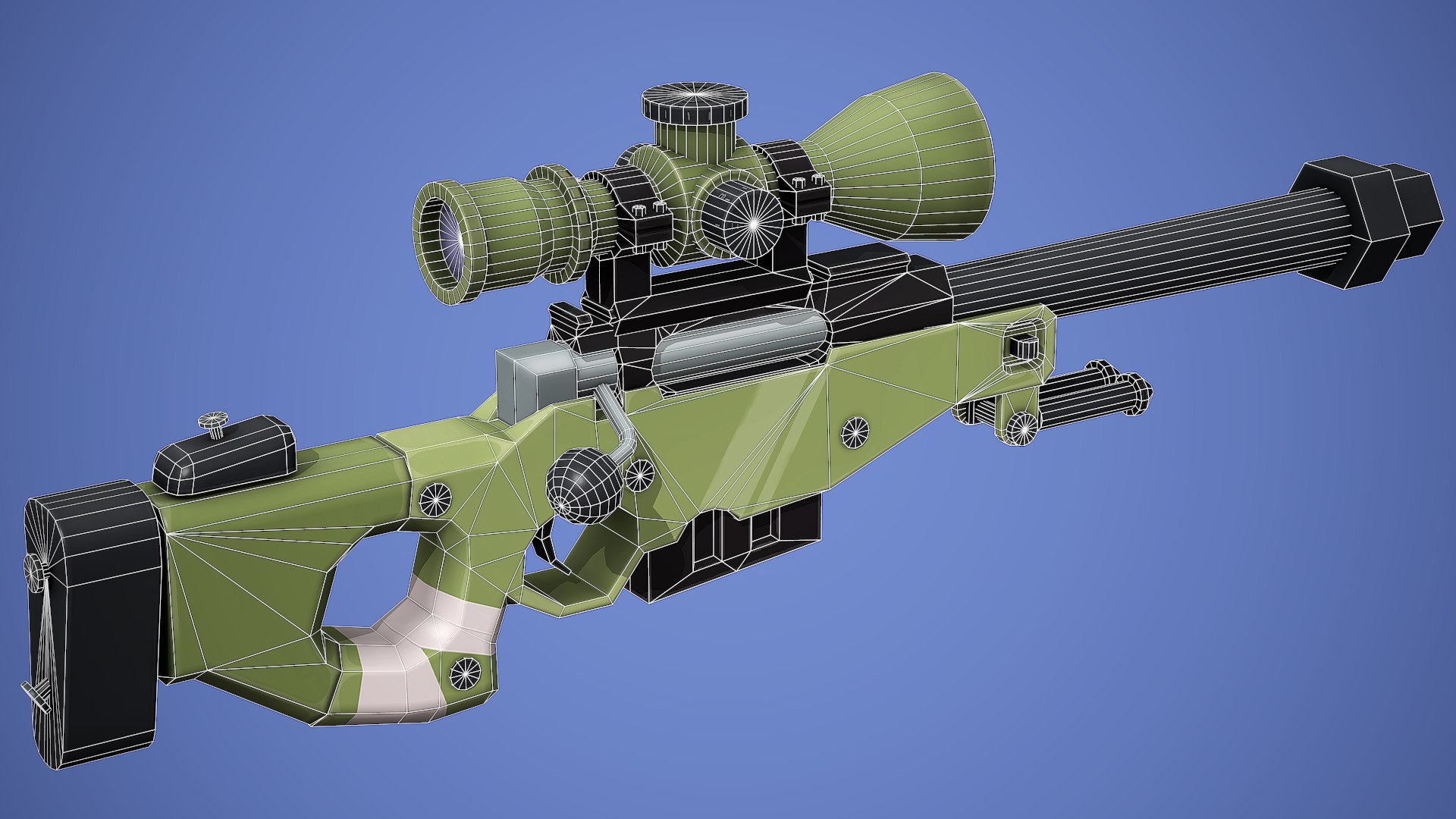 Stylized AWP Sniper Rifle v2 Low Poly 3D model - TurboSquid 1905287