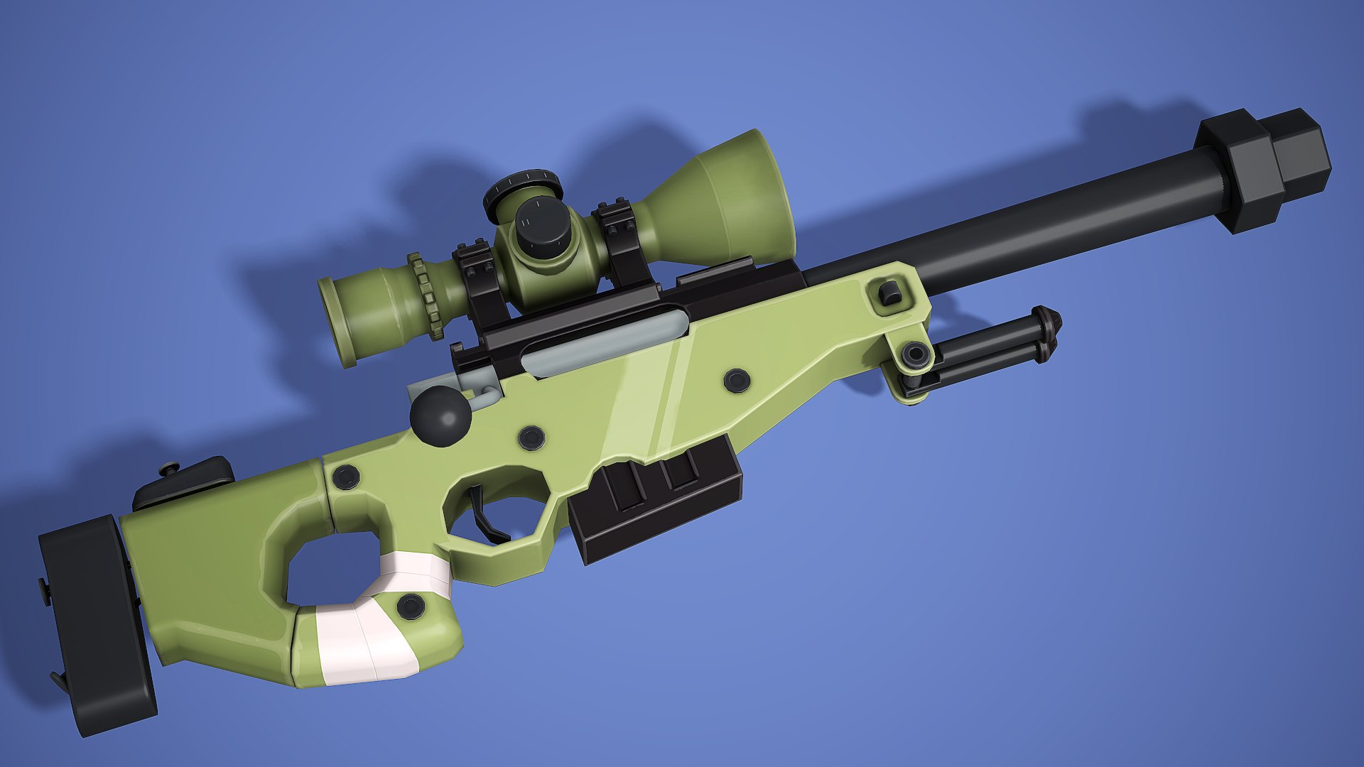 Stylized AWP Sniper Rifle v2 Low Poly 3D model - TurboSquid 1905287