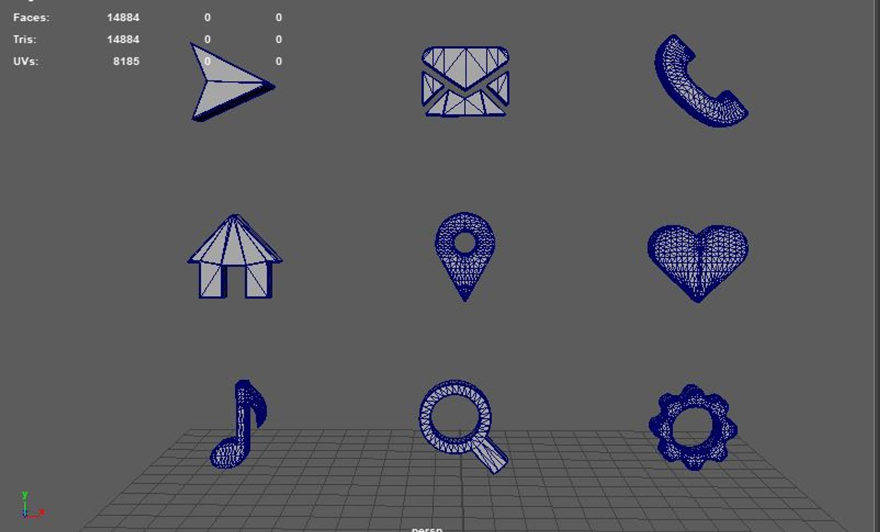 Icon Collection 3D Model Model - TurboSquid 2341304