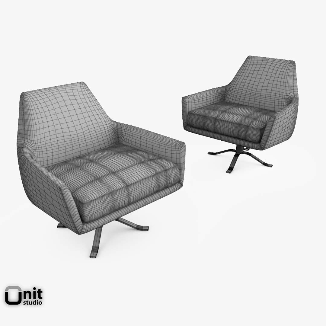 3d Lucas Chair Swivel Base Model