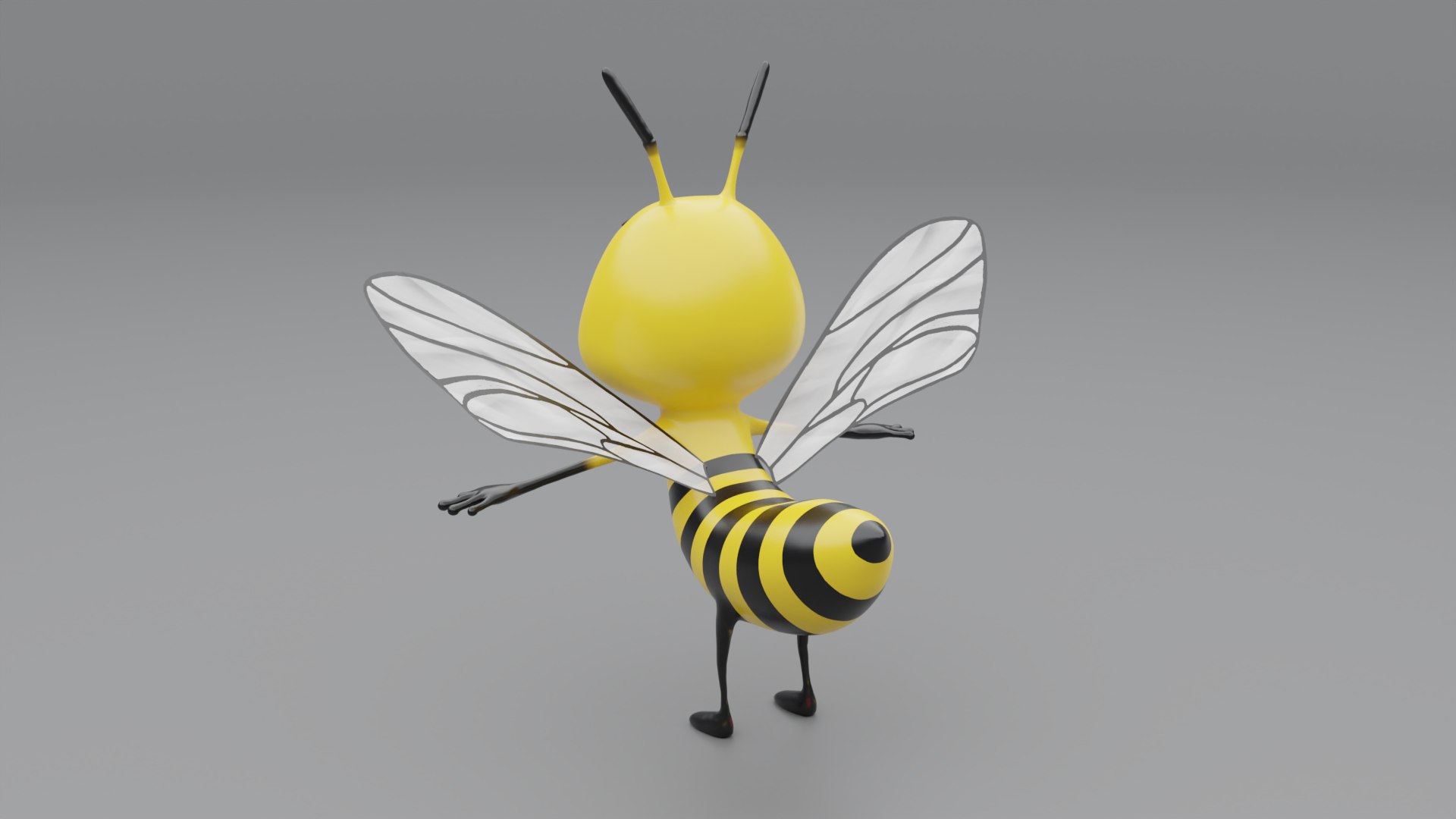 3D 3D Bee Cartoon - TurboSquid 2103335
