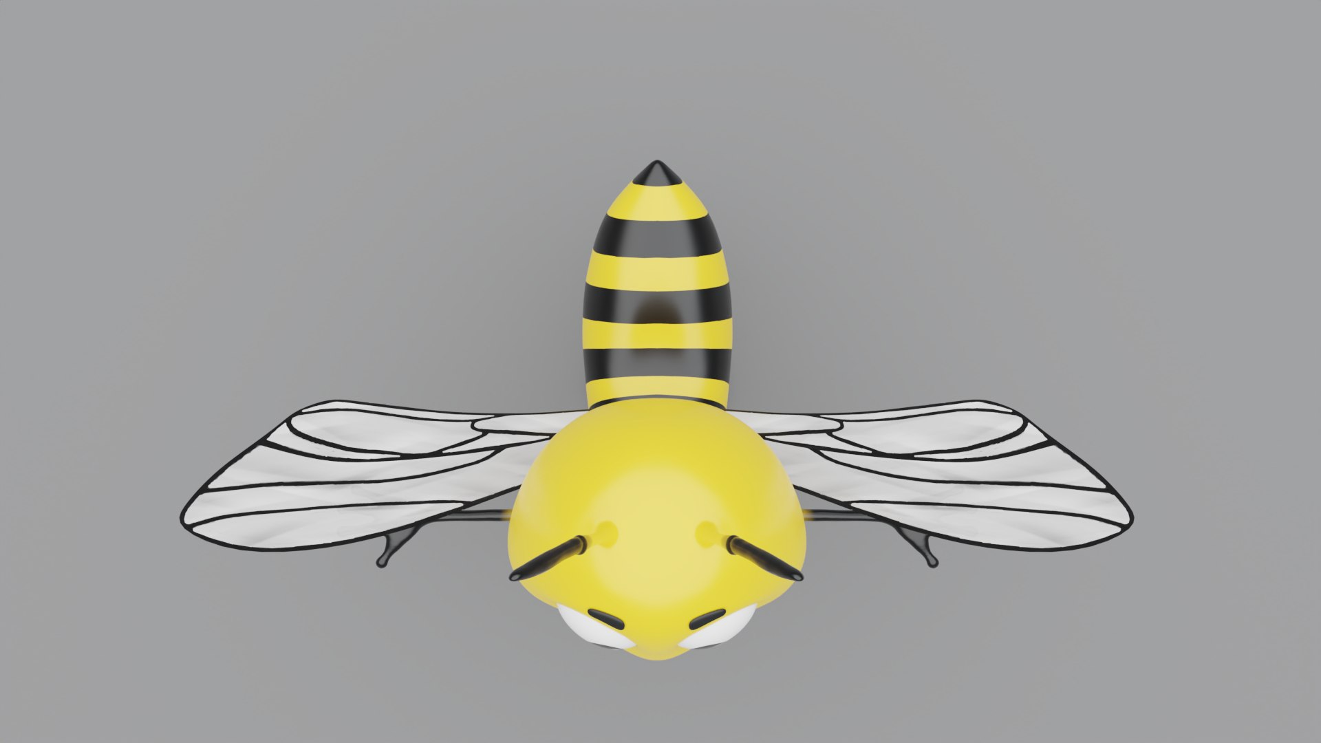 3D 3D Bee Cartoon - TurboSquid 2103335