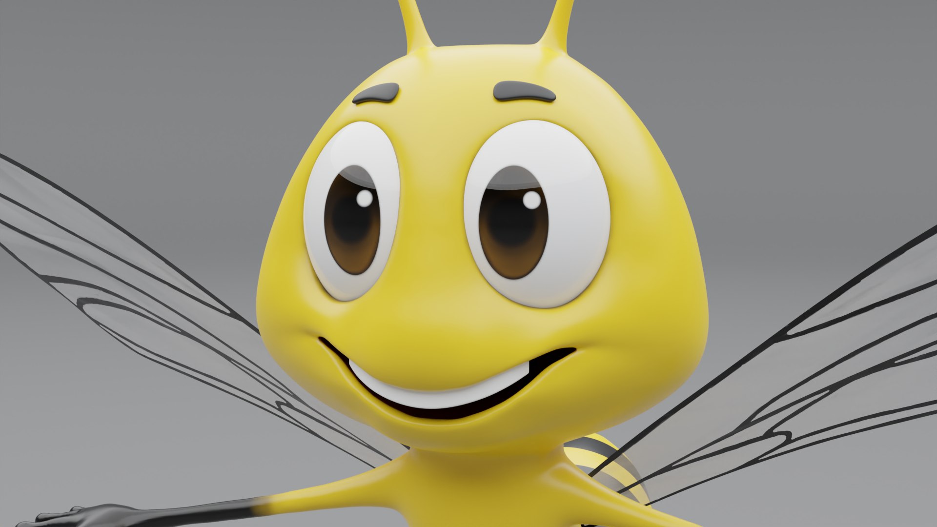 3D 3D Bee Cartoon - TurboSquid 2103335