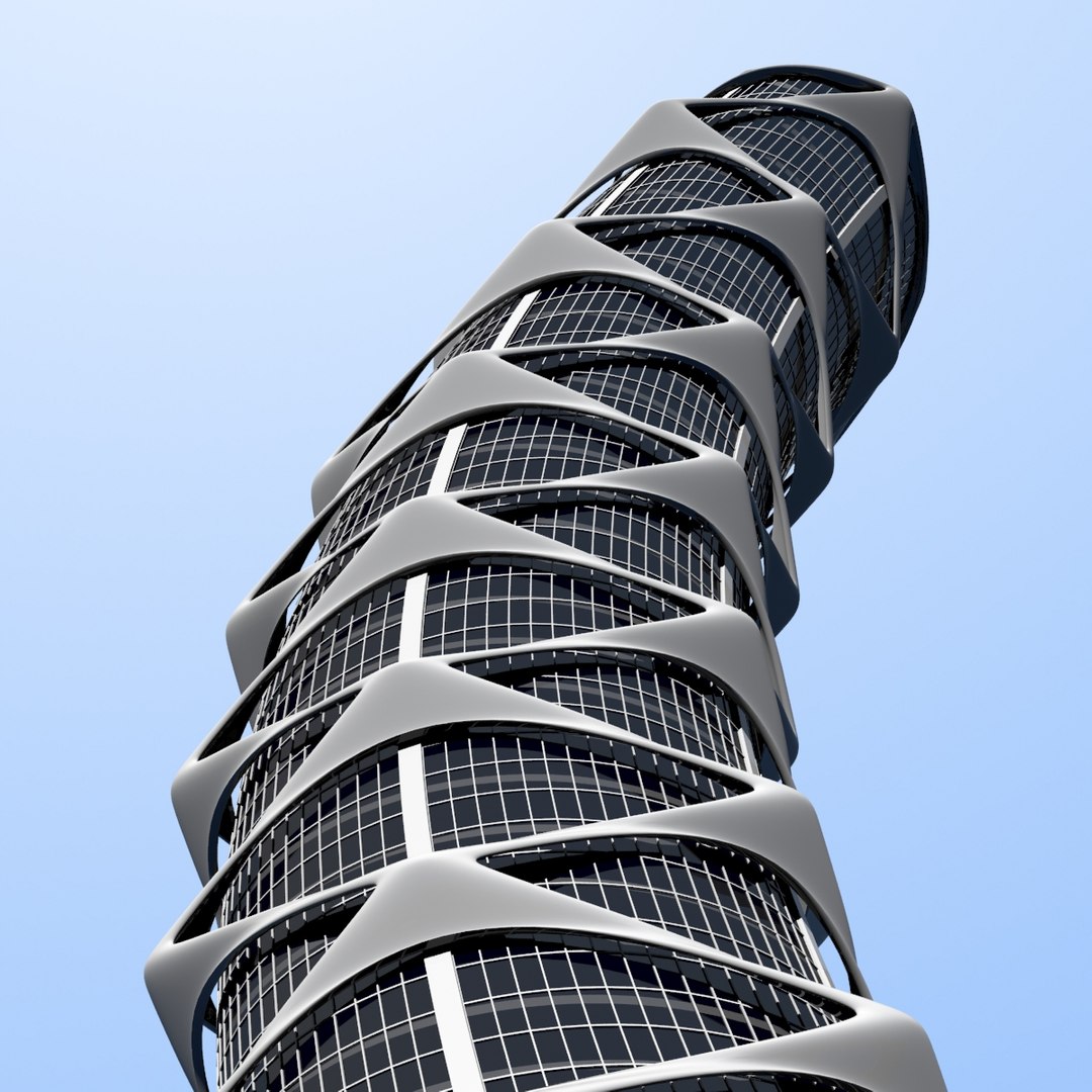 Futuristic skyscraper building model - TurboSquid 1320944