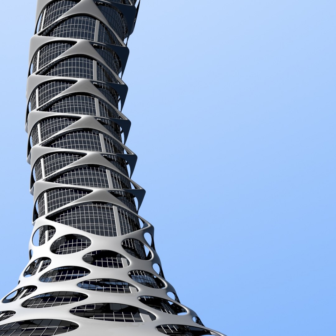 Futuristic skyscraper building model - TurboSquid 1320944