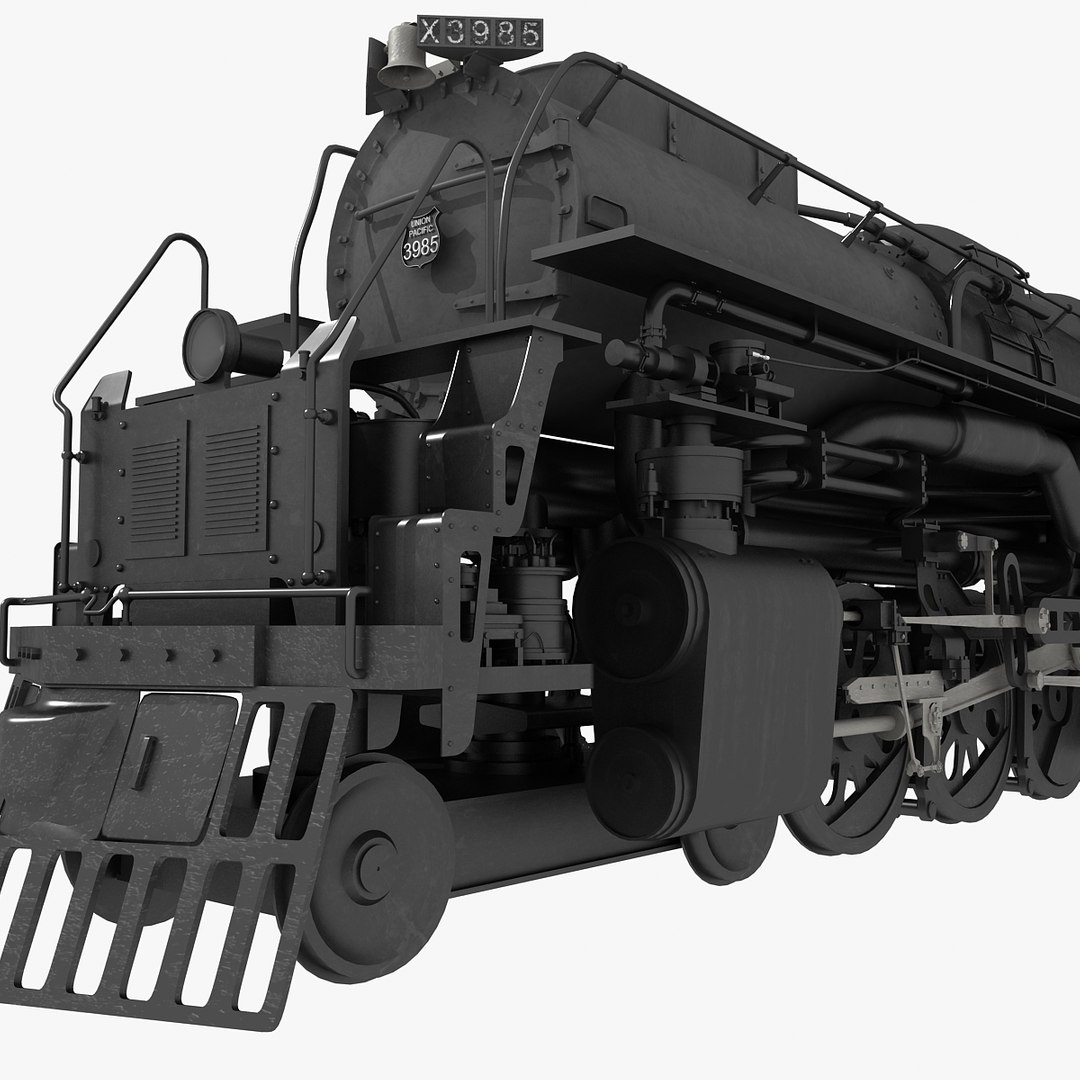 3d 3985 Challenger Locomotive Model