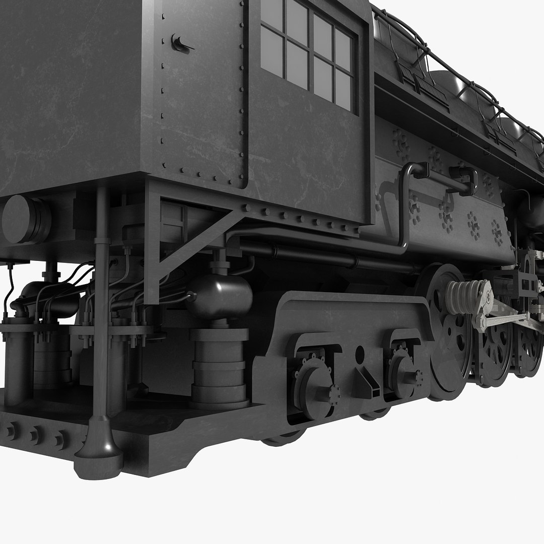 3d 3985 Challenger Locomotive Model