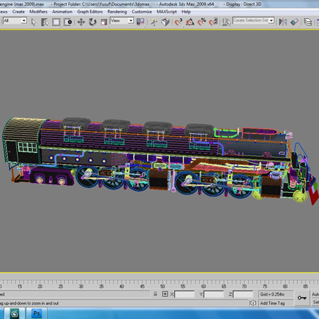 3d 3985 Challenger Locomotive Model