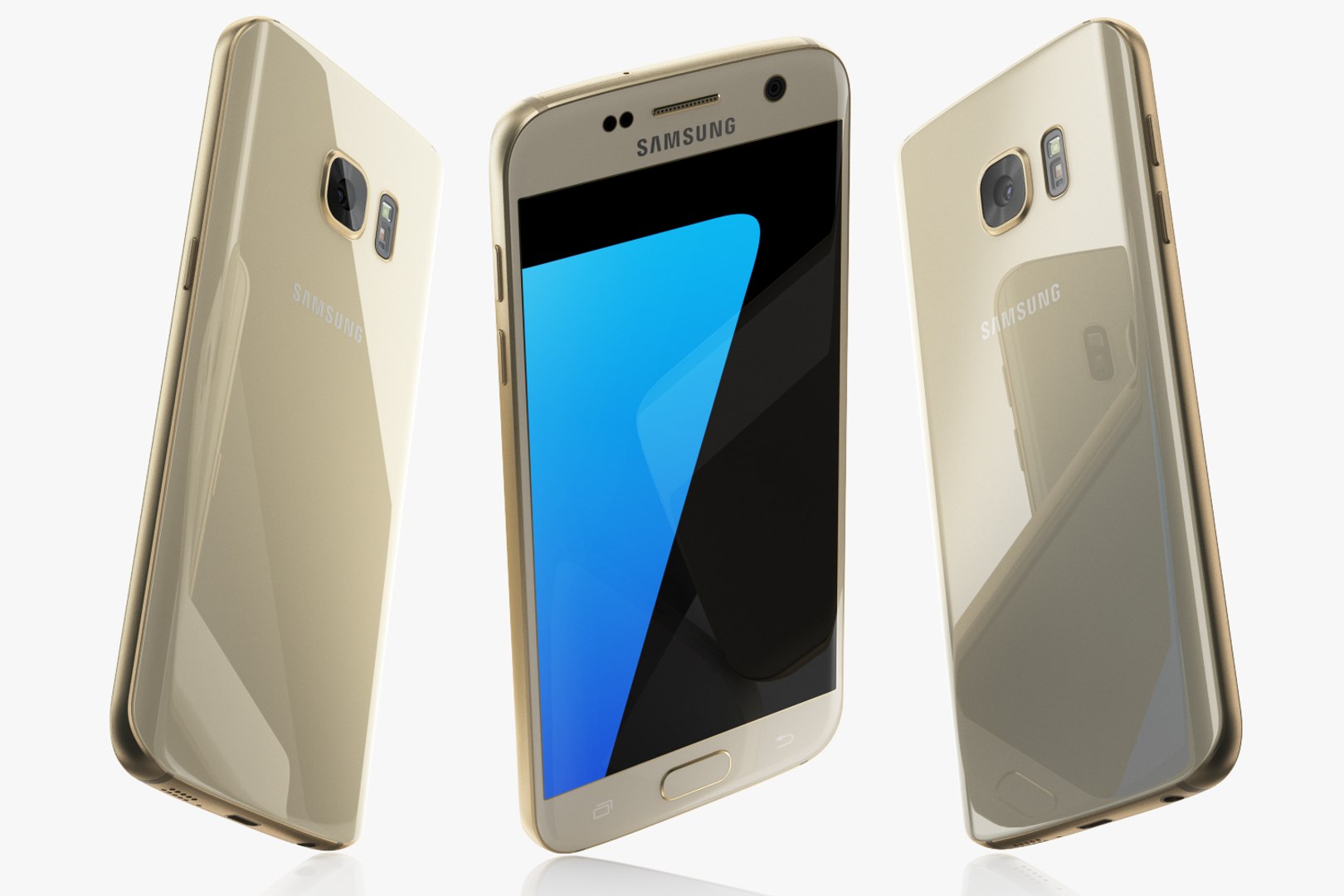 samsung galaxy s7 colors 3d model