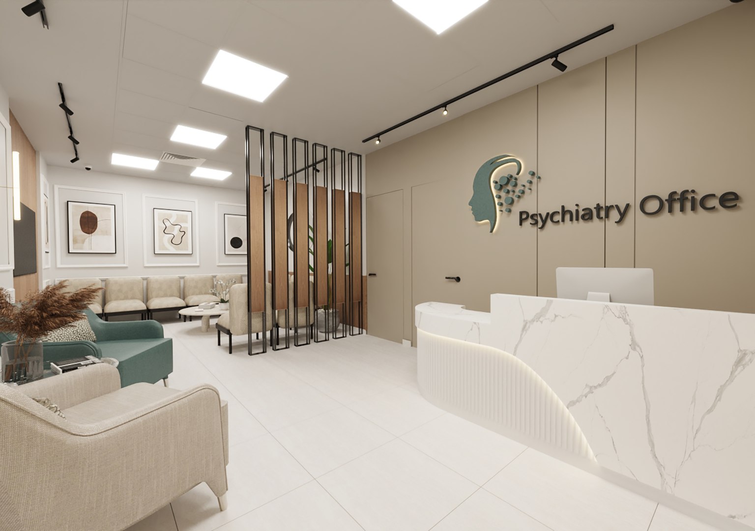 Psychiatry Office 4 Packs Reception Area And Waiting Room Plus Main ...