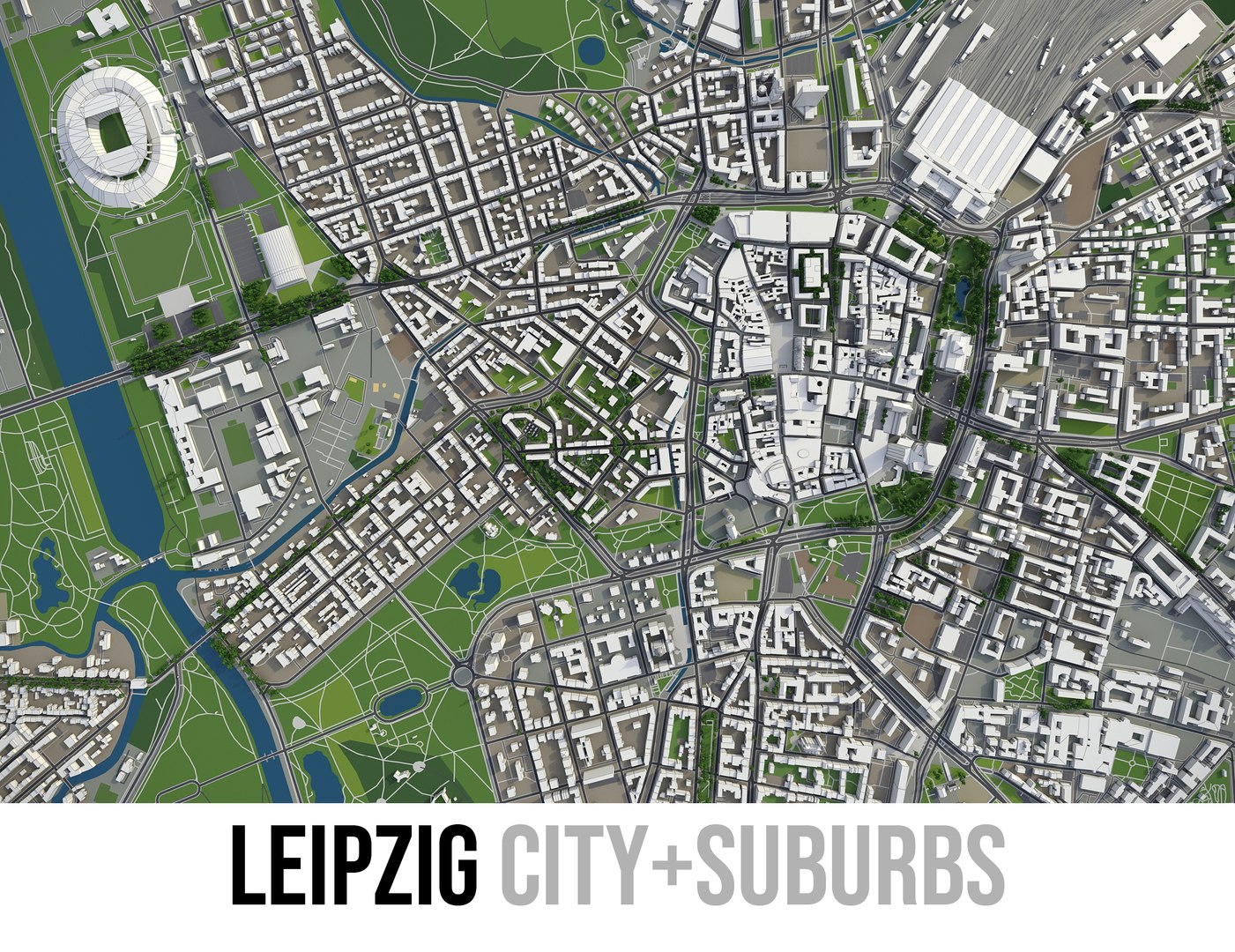 City Leipzig 3D Model - TurboSquid 1402937