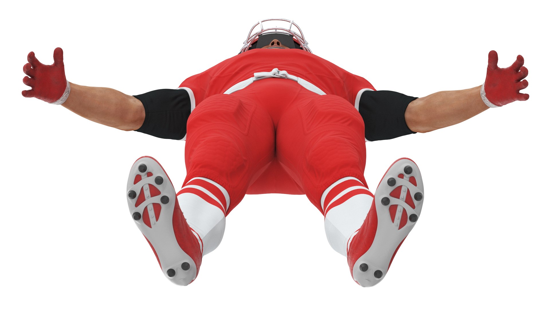 3D Model Red Uniform Football Player Rigged For Maya - TurboSquid 2108591