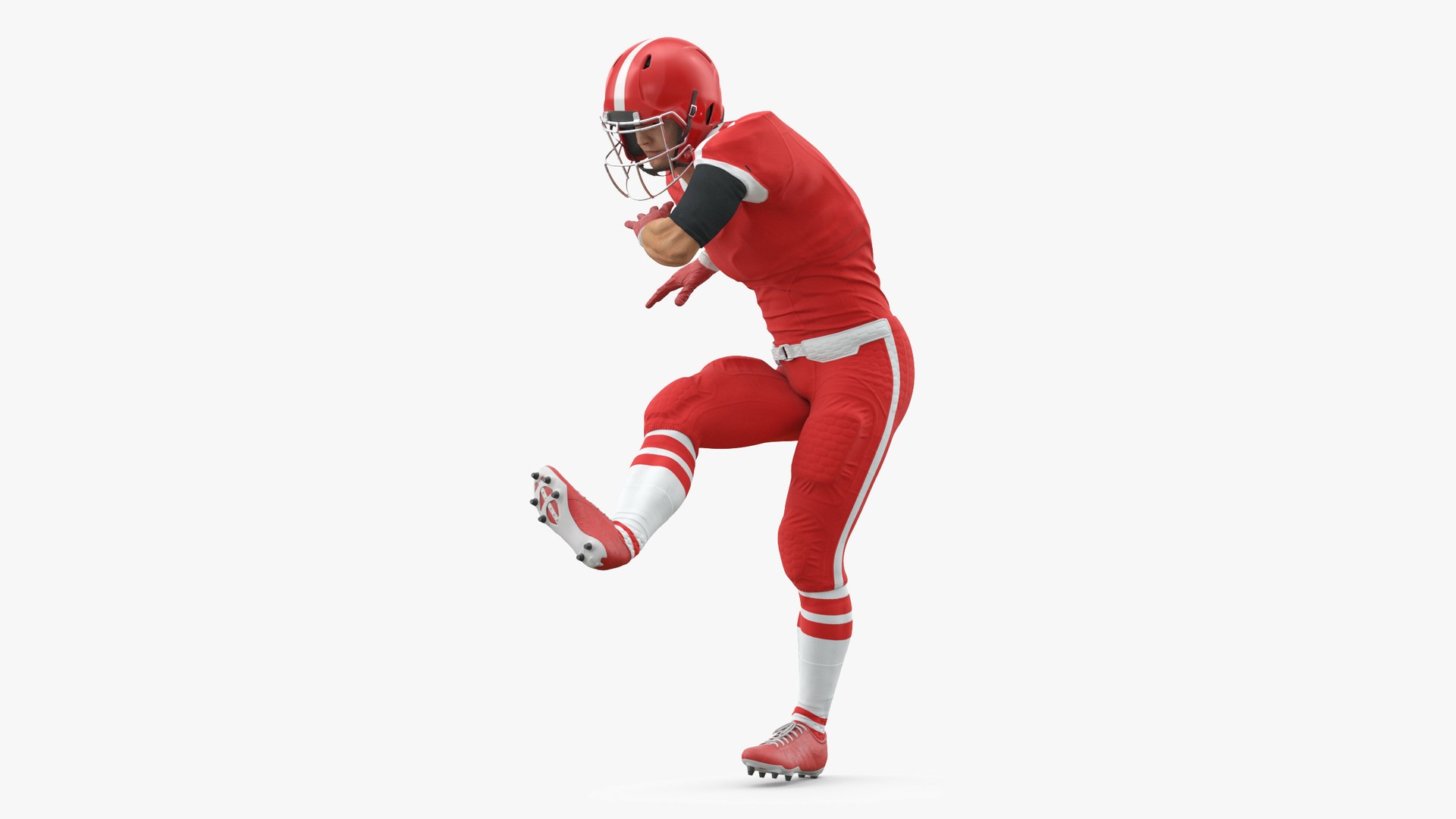 3D model Red Uniform Football Player Rigged for Maya - TurboSquid 2108591