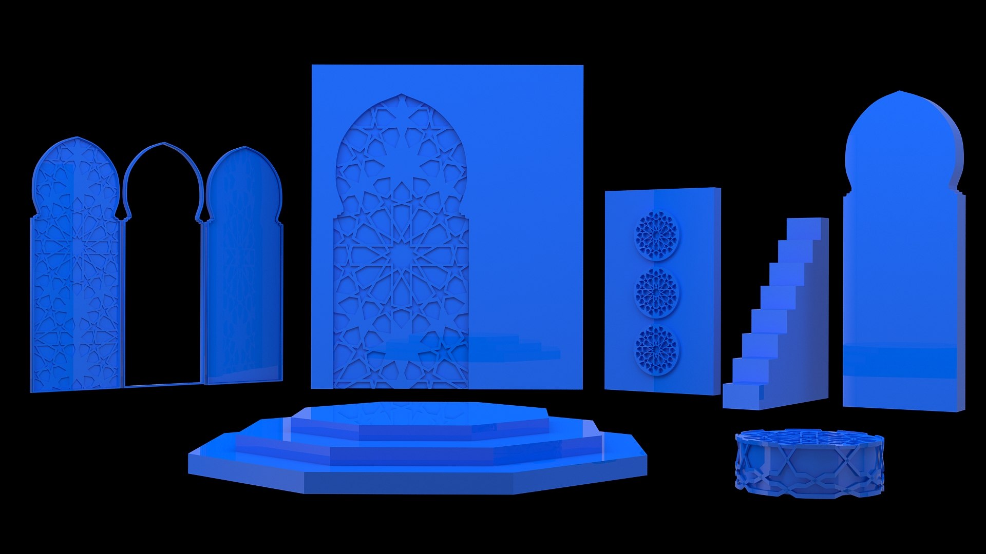 Arabic Decorative Set 3D Model - TurboSquid 1783165