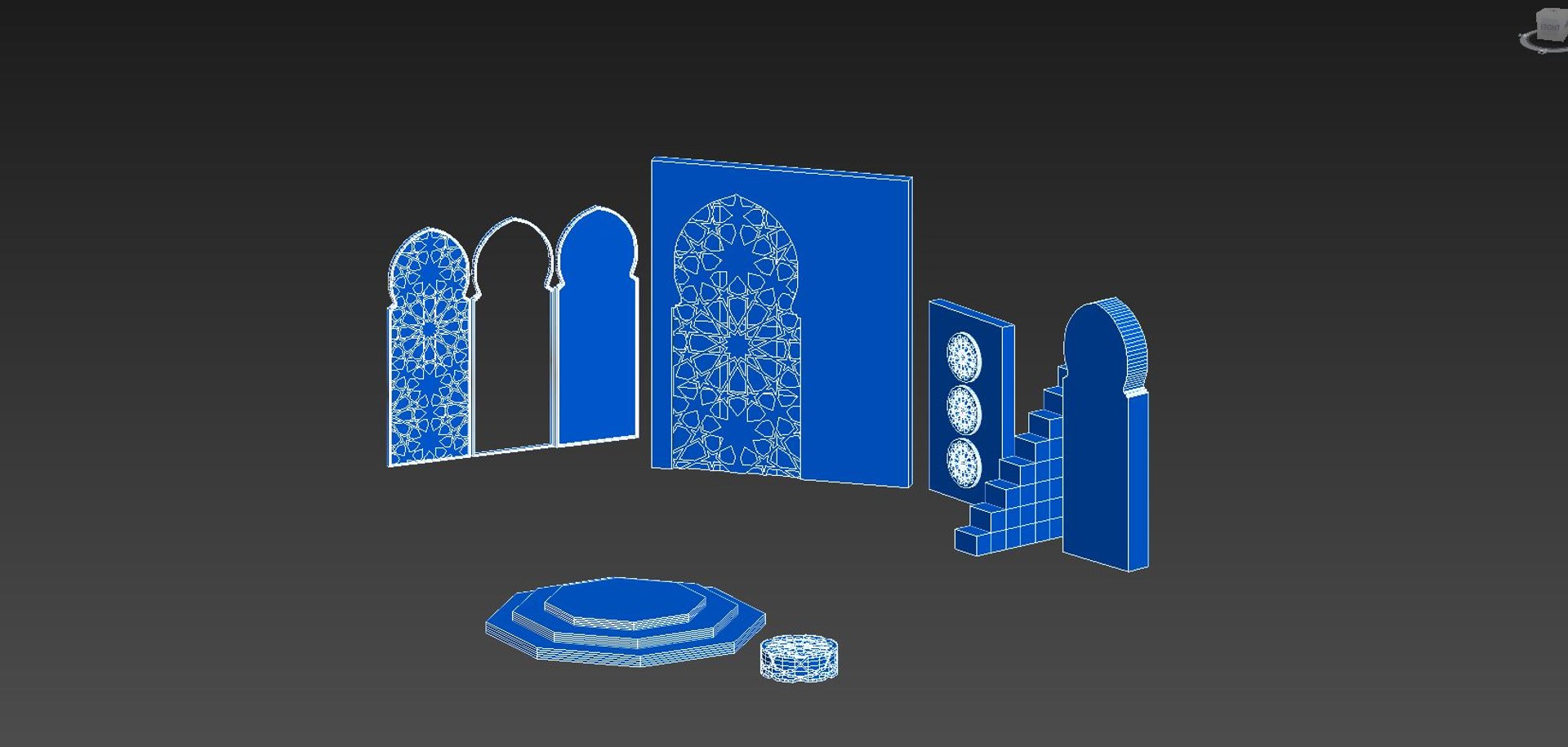 Arabic Decorative Set 3D Model - TurboSquid 1783165