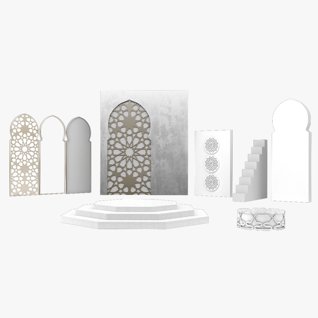 Arabic Decorative Set 3D Model - TurboSquid 1783165