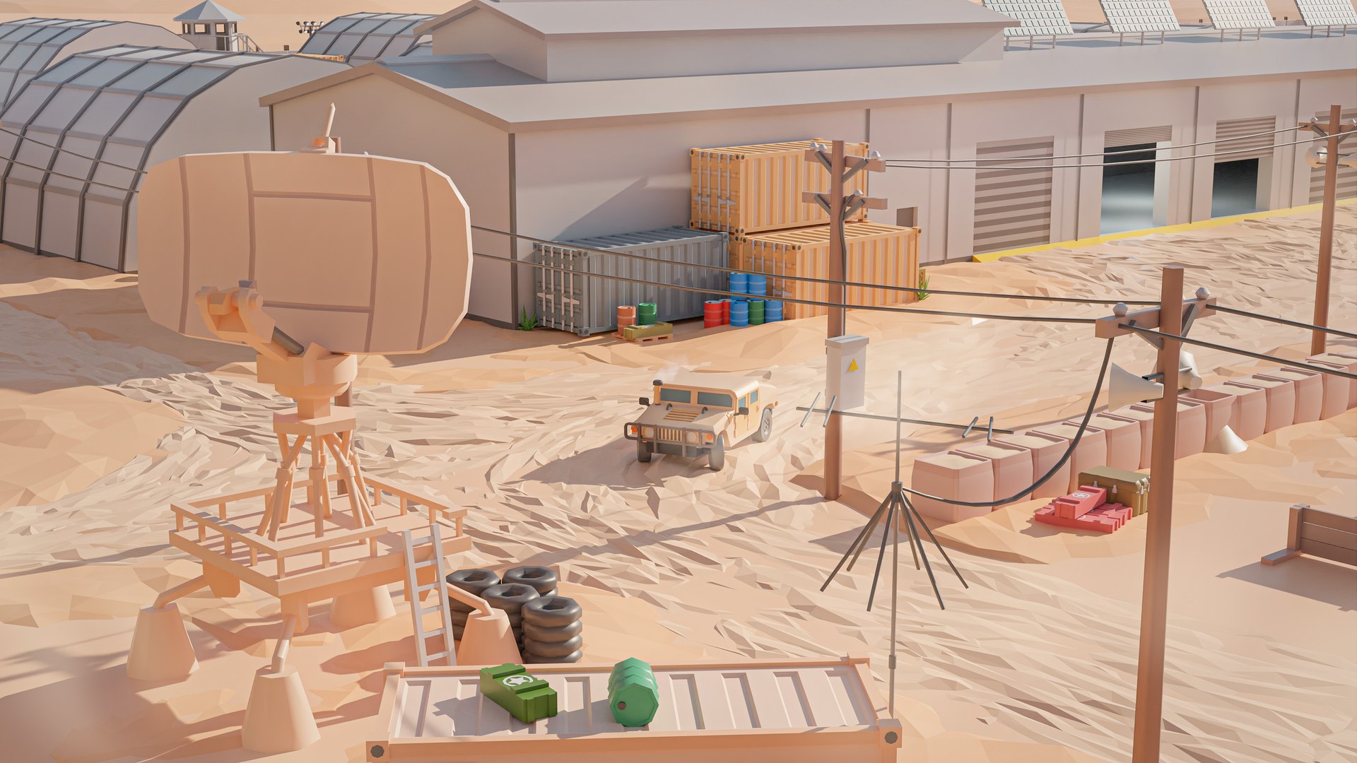 Pack City 9 Military Model - TurboSquid 1701492