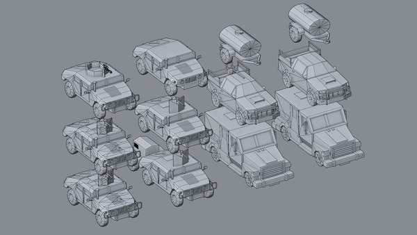 Pack city 9 military model - TurboSquid 1701492