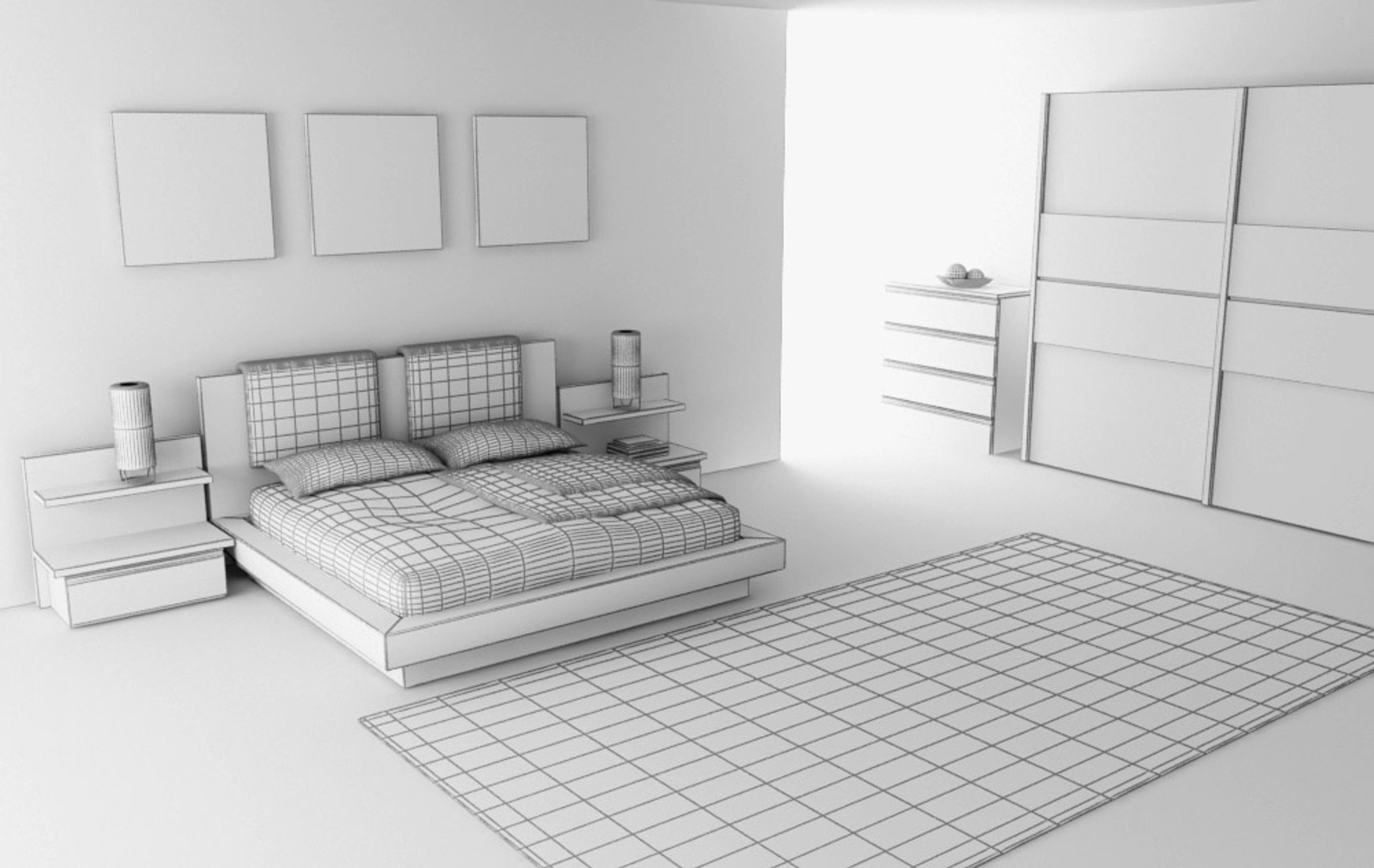 Bedroom Interior 03b 3d Max
