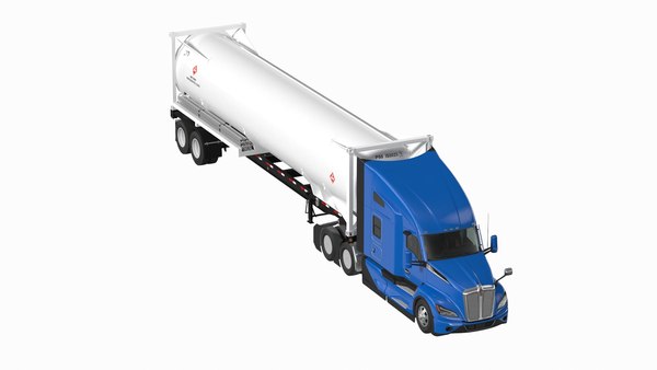 Kenworth T680 Truck with Liquid Natural Gas Trailer model - TurboSquid ...