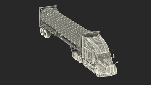Kenworth T680 Truck with Liquid Natural Gas Trailer model - TurboSquid ...