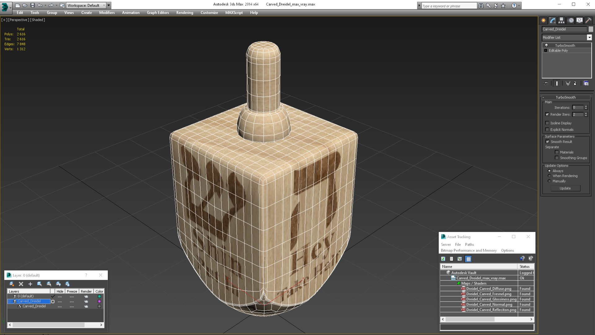 3D Carved Dreidel Model - TurboSquid 2051165