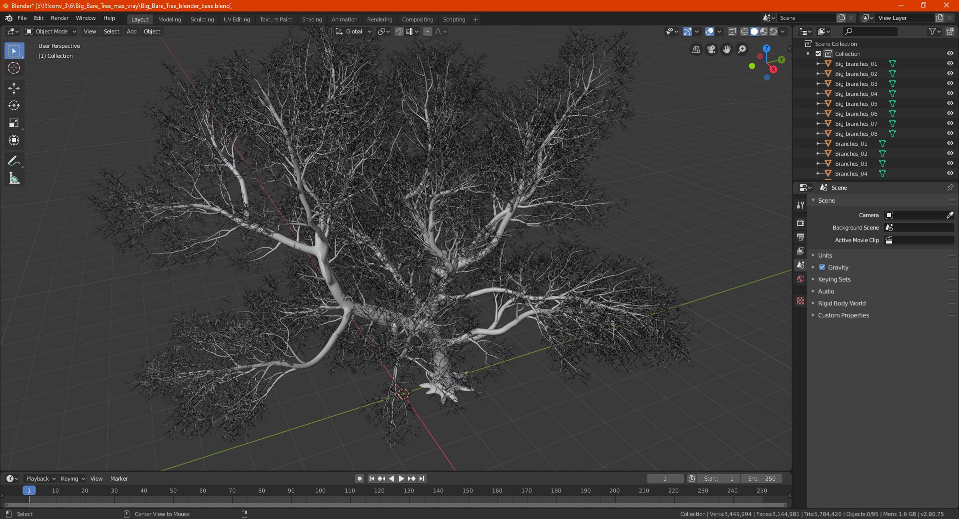 Big Bare Tree 3D model - TurboSquid 1726033