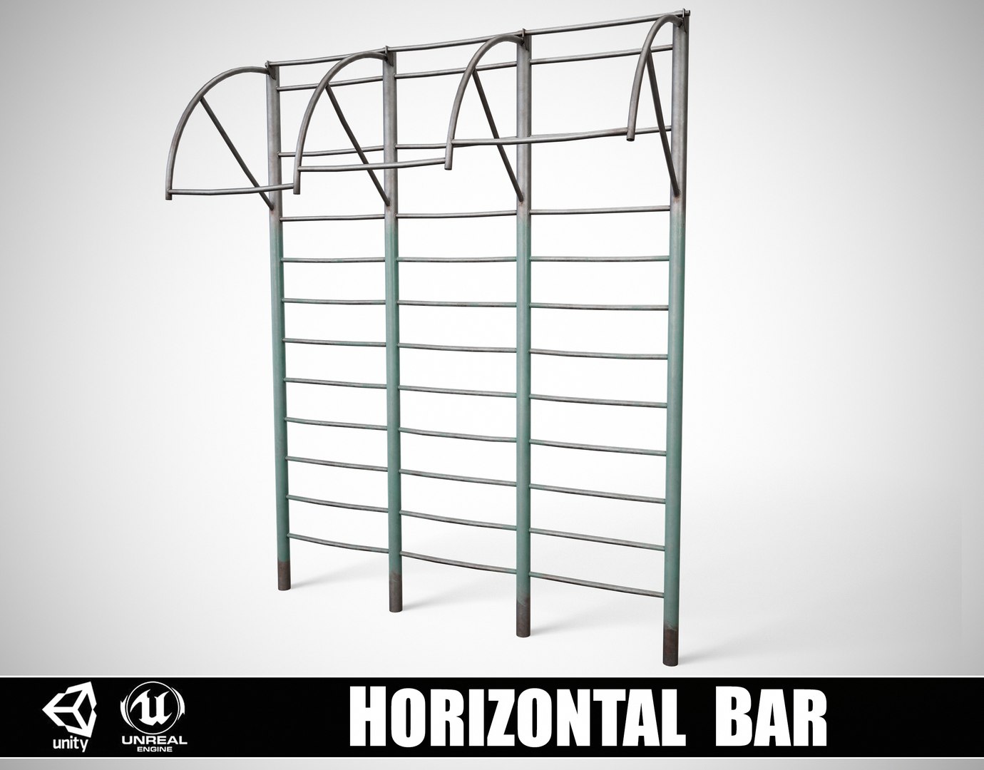 Painted Playground Horizontal Bar Model - TurboSquid 2153775