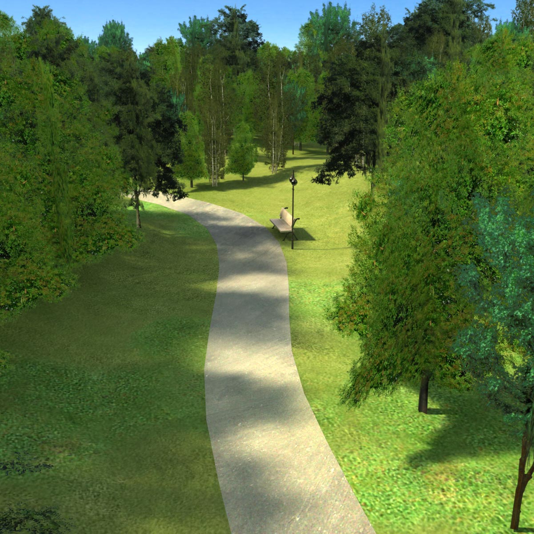 max park scene block trees