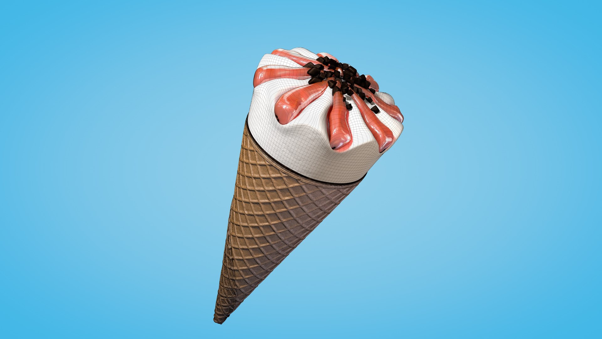 3D Chocolate Cone - TurboSquid 1252153