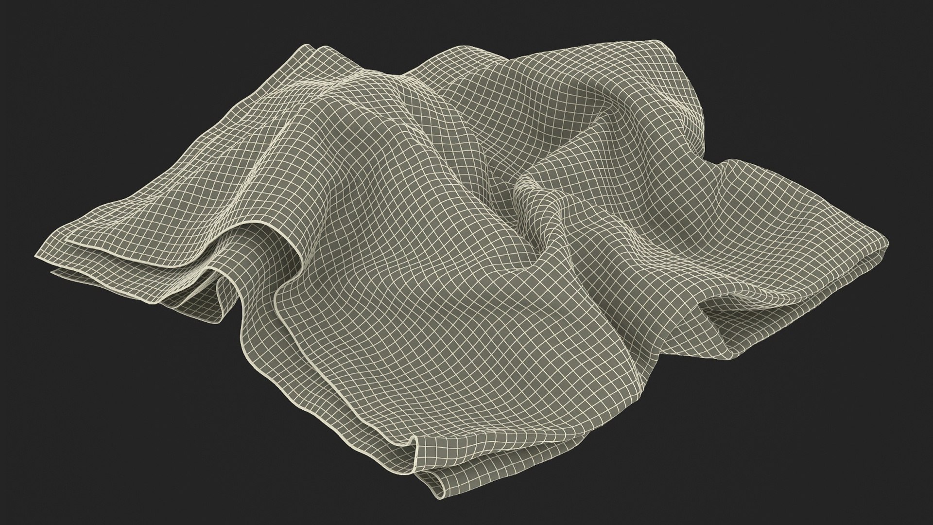 Napkin Crumpled Unfolded 3D Model - TurboSquid 2238921
