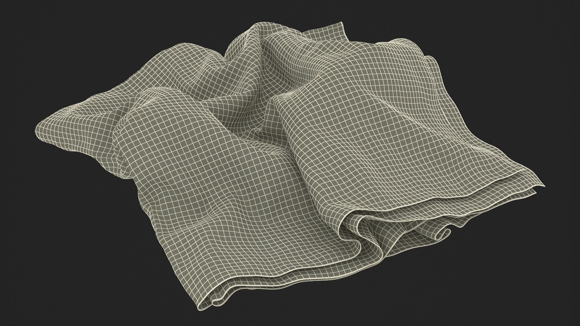 Napkin Crumpled Unfolded 3D Model - TurboSquid 2238921