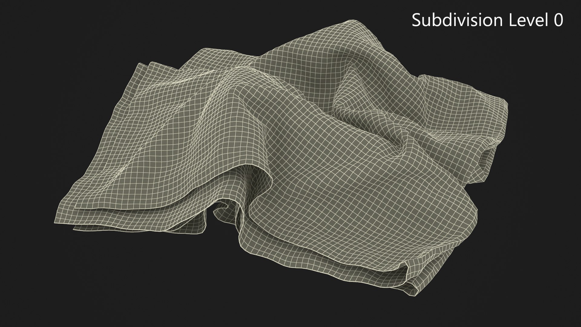 Napkin Crumpled Unfolded 3D Model - TurboSquid 2238921