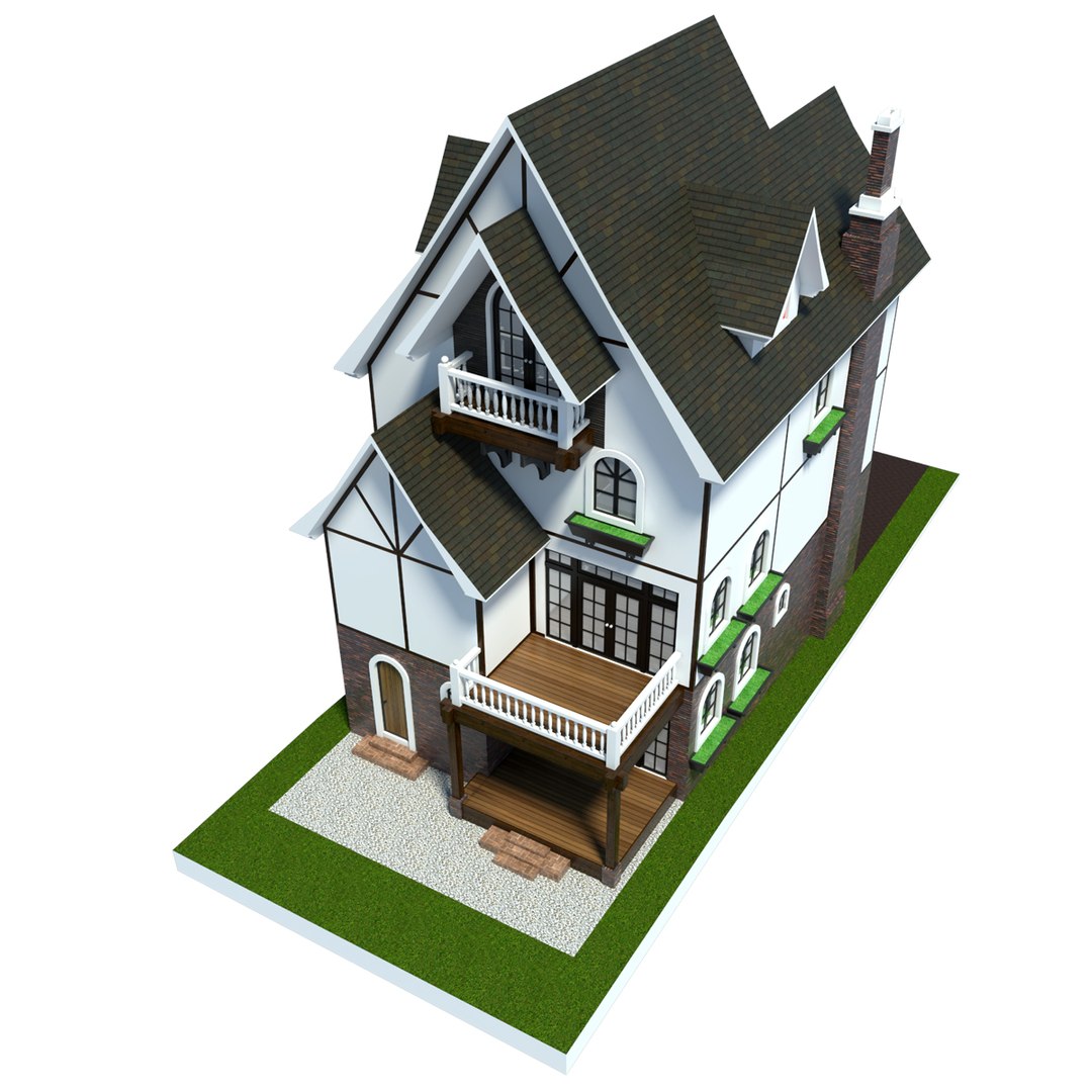 Home House Architecture 3D Model - TurboSquid 1287384