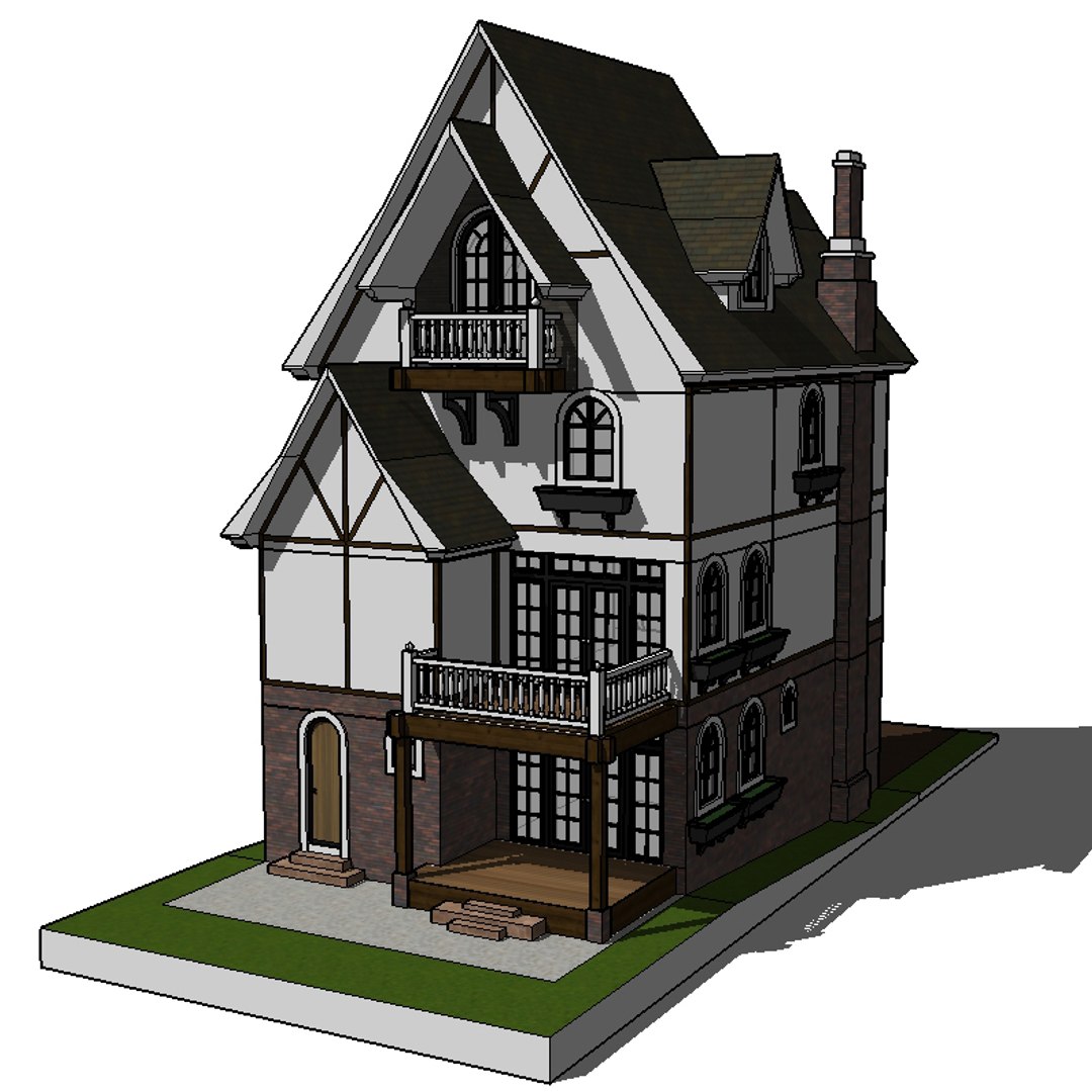Home House Architecture 3D Model - TurboSquid 1287384