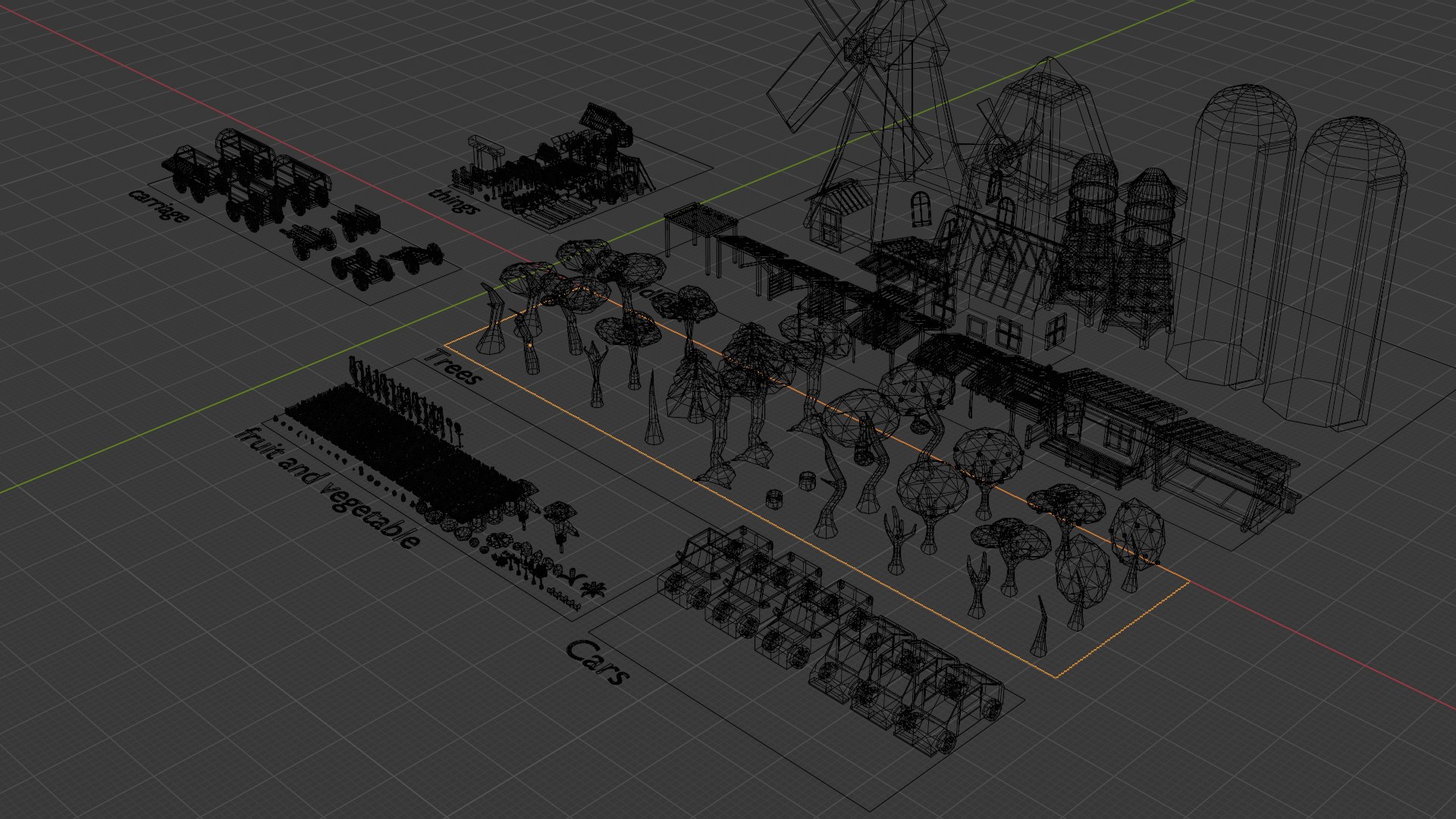 Low Poly Farm Asset Model - TurboSquid 2229499